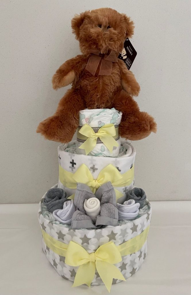 Neutral Baby 3 Tier Nappy Cake - The XO Box
